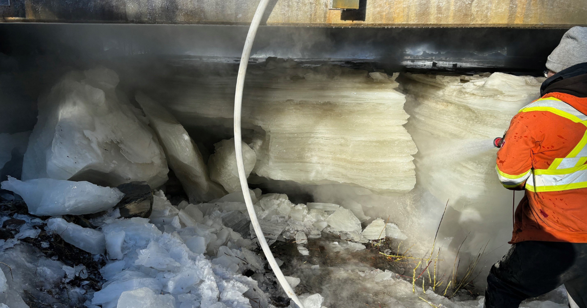 Emergency ice removal prevents significant damage to important bridge ...